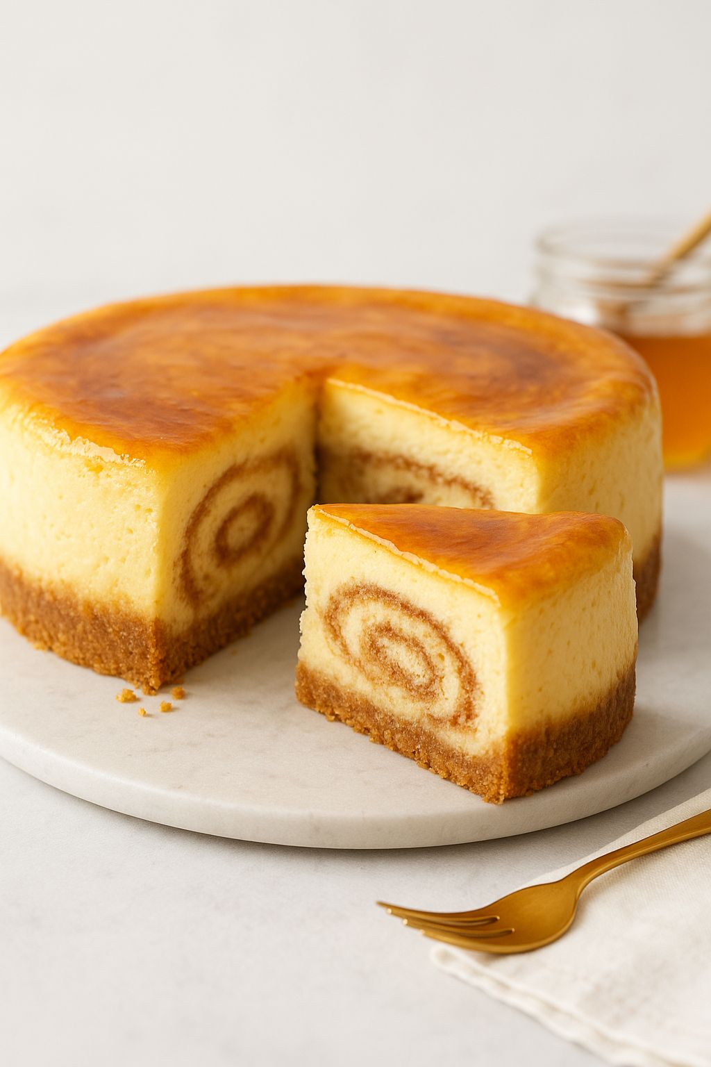 Honey Bun Cheesecake Recipe - Culinary Pearl