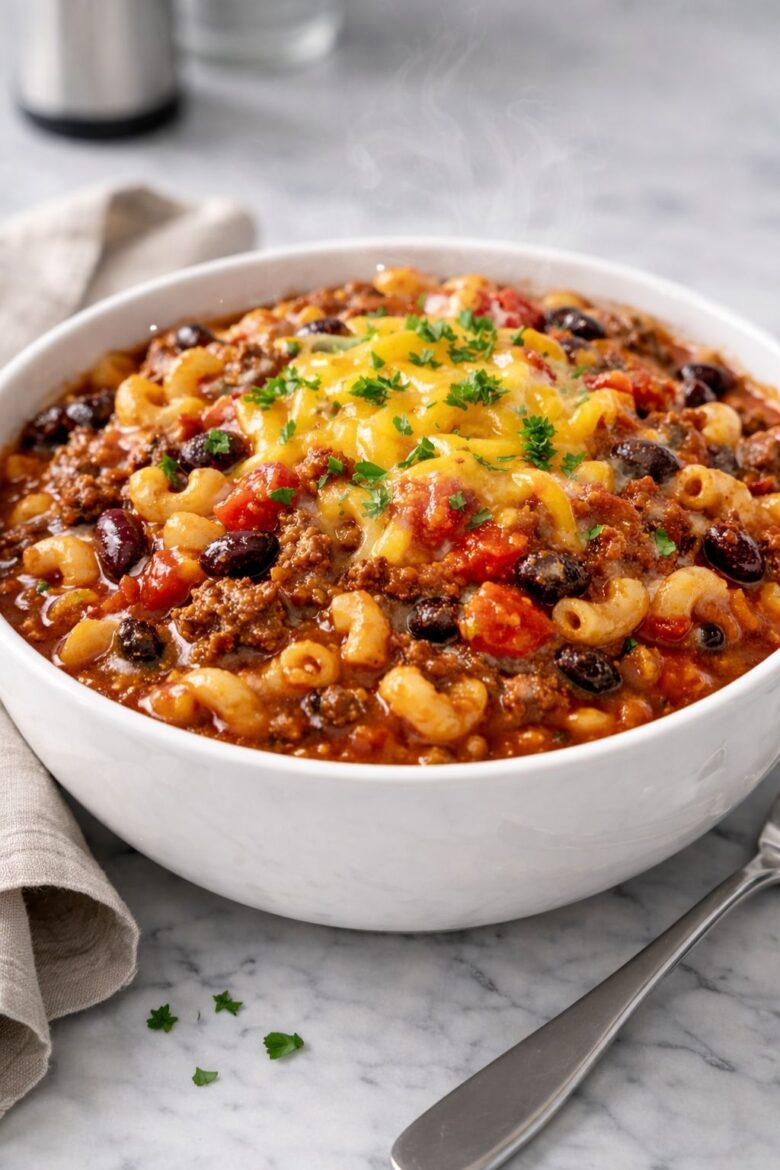 Crockpot Chilli Mac Recipe - Culinary Pearl